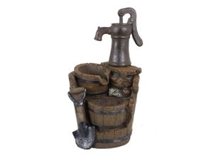 4041908092137 - Harms Brunnen TRITON in Holz- Stein-Optik mit Kaskade