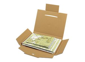 4251924701719 - Flachformat-Verpackung mit Verschlusslasche VE 25 Stk Innen-LxBxH 330 x 230 x 30 mm ab 10 VE ratioform