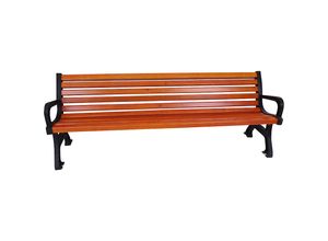 8594168472271 - Holzsitzbank massiv mit Armlehnen Latten aus Fichtenholz kaiserkraft