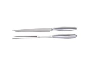 Image of Paella World Robustes Edelstahl Tranchier-Set 2-teilig, Messer und Gabel, ideal für Grill und BBQ