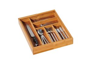 4000270899690 - Besteckkasten KESPER FOR KITCHEN & HOME Schubladeneinsätze braun (holzfarben) Küchen-Ordnungshelfer ausziehbar Bambus