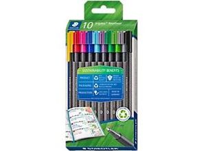 4007817099957 - STAEDTLER triplus Fineliner 334 DRY SAFE 03 mm ergonomisch auswaschbar farbsortiert 10-er Set