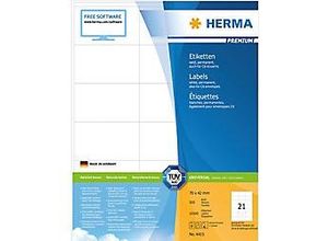 4008705044158 - HERMA Mehrzwecketiketten 4415 Weiß Rechteckig 70 x 42 mm 500 Blatt à 21 Etiketten