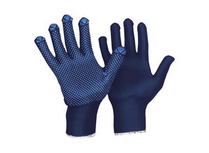 4251924719806 - Strickhandschuhe Baumwolle einseitig benoppt blau VE 12 Paar Größe 9 ab 10 VE