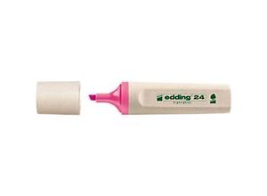 4004764917648 - edding Textmarker 24 EcoLine zu 90 % aus nachwachsenden Rohstoffen Blauer Engel nachfüllbar Schreibfarbe rosa 10 Stück