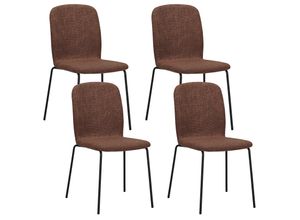 4250263741301 - Albatros Esszimmerstühle 4er Set ENNA braun - stapelbar bequemer Polsterstuhl - Eleganter Küchenstuhl Stuhl Esszimmer oder Esstisch Stuhl Konferenzstuhl  Stückzahl4 FarbeBraun