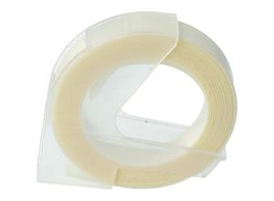 4062692108071 - 1x 3D Prägeband-Schriftband-Kassette kompatibel mit Dymo 1855 1880 18577 1765 1805 Etiketten-Drucker 3m x 9mm Weiß auf Transparent - Vhbw