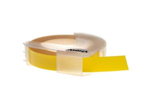 4062692108699 - 1x 3D Prägeband-Schriftband-Kassette kompatibel mit Dymo 1610 1575 1595GY 1745 Etiketten-Drucker 3m x 9mm Weiß auf Hellgelb - Vhbw