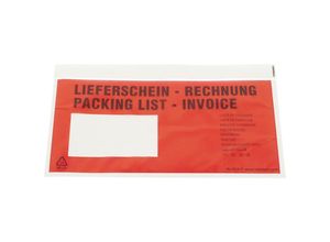 4260069662458 - Dokumententaschen Premium Aufdruck Lieferschein - Rechnung VE 500 Stk LxB 240 x 140 mm ab 10 VE