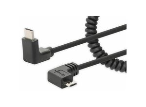 0766623356244 - - USB-Kabel - USB-C (nur Spannung) (M) gewinkelt zu 4-poliger Micro-USB Typ B (nur Stromversorgung) (M) gewinkelt - USB 20 - 3 A - 1 m