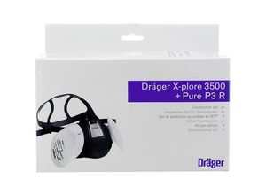 4026056004300 - Dräger Set Halbmaske X-plore® 3500 für Staubarbeiten inkl zwei Bajonettfilter Größe M