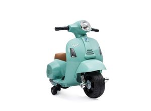 3801005000135 - Kinder Elektromotorrad Vespa GTS Super Sport Roller Frontleuchten Hupe grün