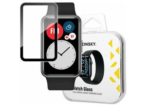 9145576261903 - Cofi 1453 - Schutzglas Full Glue kompatibel mit Huawei Watch Fit Schwarz