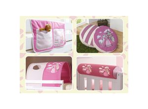 4250393891372 - TiCAA Kinder Hochbett Zubehör Set 4-teilig