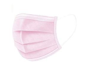 4252021310811 - Cofi 1453 - 50x OP-Masken für Kinder 3-Lagig Mundschutz Kindermaske Gesichtsmaske EN14683 Einweg Rosa