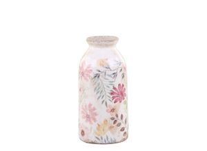 5712750334940 - Chic Antique Vase Auray Flasche mit Blumen H155 x Ø75 cm antique creme