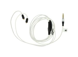 4064115924190 - Audio aux Kabel kompatibel mit Shure SE215 SE315 SE425 SE535 SE846 Kopfhörer - Audiokabel 35 mm Klinkenstecker 120 cm Silber - Vhbw