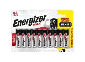 7638900426977 - Alkaline Max Batterie Mignon aa 15 v 15 + 5 Pack Batterien Akkus & Taschenlampen - Energizer