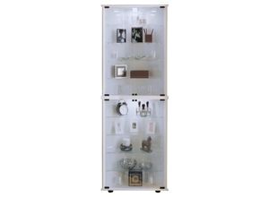 4051814365034 - Glasvitrine stehend Vitrine Glas mit ESG-Sicherheitsglas Maße ca H 176 x B 67 x T 23 cm Standvitrine Glas Modern und platzsparend Glas Vitrinenschrank – Vecko XL