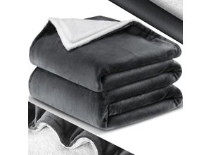 4255598324106 - KESSER® Kuscheldecke Flauschige Sherpa Extra Weich & Warm Wohndecke Flanell Fleecedecke Falten beständig Anti-verfärben als Couchdecke Sofadecke oder Bettüberwurf