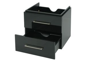 4057651395203 - Premium Waschbeckenunterschrank MCW-D16 Waschtischunterschrank Waschtisch Badmöbel hochglanz 60cm ~ schwarz