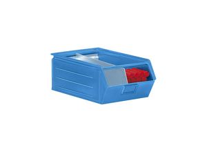 8697837505505 - Sichtlagerkasten aus Stahlblech LxBxH 515 x 310 x 200 mm mit Tragstab lichtblau ab 10 Stk kaiserkraft