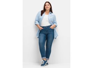 4063137022587 - Große Größen Schmale Jeans mit Kontrastnähten blue Denim Gr92