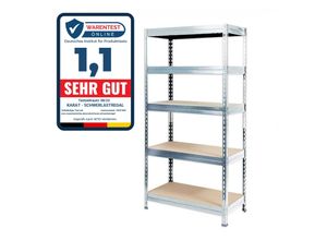 4251041624830 - karatcommercial Schwerlastregal Grizzly Verzinkt Höhe 220 cm Breite 90 cm