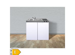 4036089003171 - Stengel Küchen Kitchenline MK 100 weiß - Glaskeramikkochfeld rechts