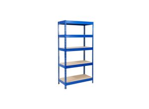 4059382309139 - karatcommercial Schwerlastregal Grizzly Blau Höhe 220 cm Breite 120 cm