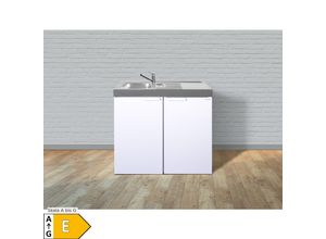 4036089001771 - Stengel Küchen Kitchenline MK 100 weiß - ohne Kochfeld links Becken rechts