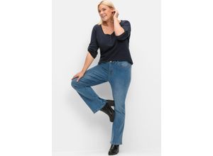 4063137012854 - Große Größen Bootcut Stretch-Jeans mit Bodyforming-Effekt blue Denim Gr44