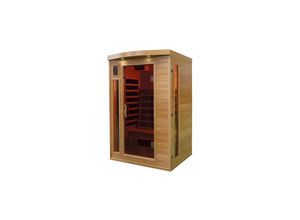 4260307168896 - PureHaven Infrarotkabine 120x105x190 cm aus Pacific Coast Hemlock-Holz Bluetooth-Soundsystem Timer Lichttherapie in 4 Farben digitale Steuerung