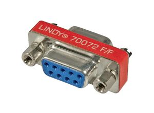 4002888700726 - LINDY Seriell Adapter [1x D-SUB-Buchse 9pol - 1x D-SUB-Buchse 9pol] Rot