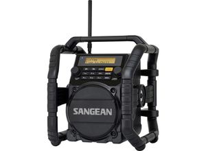 4711317994970 - U-5 dbt Baustellenradio dab+ ukw aux Bluetooth® wasserdicht staubdicht stoßfest Schwarz - Sangean