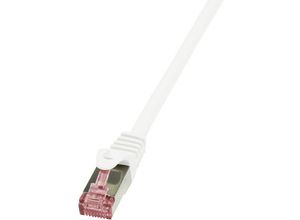 4052792020953 - CQ2071S RJ45 Netzwerkkabel Patchkabel cat 6 s ftp 500 m Weiß Flammwidrig mit Rastnasensc - Logilink