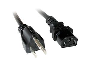 4002888300315 - Strom Anschlusskabel [1x USA-Stecker - 1x Kaltgeräte-Buchse C13] 300 m Schwarz - Lindy