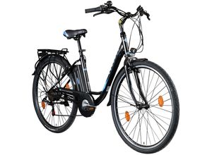 4260582293887 - Z505 E Bike Damen 28 Zoll Pedelec 160 - 185 cm 6 Gang Damenfahrrad E Fahrrad Hollandrad mit Licht