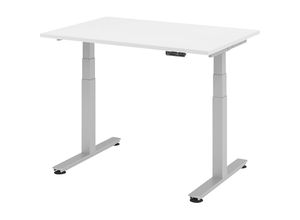 4032062147801 - Schreibtisch Ergonomic Aktiv XDSM VXDSM12 W S ergonomisch weiß rechteckig 120x80 cm (BxT) elektrisch höhenverstellbar 4032062147