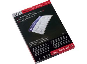 0033816048072 - Laminiertasche GBC HighSpeed™ glänzend Folienstärke 125 µm VE 100 Stk für Format A4