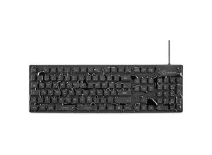 4053199571611 - RF-3561816 USB Tastatur Deutsch QWERTZ Schwarz Silikonmembran vollversiegelt IP68