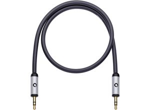 4003635600177 - Klinke Audio Anschlusskabel [1x Klinkenstecker 35 mm - 1x Klinkenstecker 35 mm] 500 m Schwarz vergoldete Steckkontakte i-Connect J-35