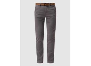 4063421108898 - TOM TAILOR DENIM Herren Chino Hose mit Gürtel grau Gr 28 32