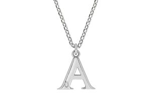 4006046346030 - Anhänger mit Kette 925 - Sterling Silber Diamant weiß 45+3cm Glänzend 0008ct