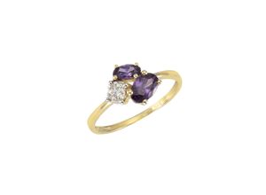 4006046305037 - Fascination by Ellen K Ring 375 - Gold Amethyst lila Glänzend (Größe 054 (172))