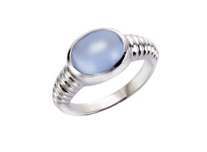 4006046257770 - Jamelli Ring 925 - Sterling Silber Quarz (beh) hellblau Glänzend (Größe 058 (185))