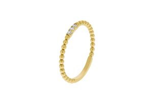 4006046309233 - Fingerring FASCINATION BY ELLEN K Gold 375 mit Zirkonia weiß Fingerringe Gr 016 (505) Gold gelb (gelb weiß) Damen Fingerringe