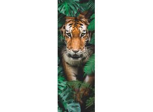 8714597587562 - Holzbild REINDERS Walking Tiger Bilder Gr B H T 30 cm x 90 cm x 2 cm 1 St grün Holzbilder Bilder