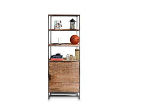 4250240247901 - WOLFMÖBEL Regal STYLO (BHT 73x190x35 cm) BHT 73x190x35 cm braun Standregal Bücherregal Bücherregal Schuhregal