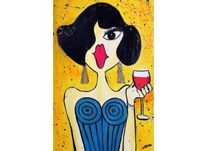 8714597615661 - Bild VERA COLOURFUL LADY (BH 60x90 cm) BH 60x90 cm gelb Kunstdruck Gemälde Wandbild